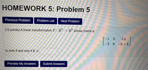 Solved Homework 5 Problem 5 12 Points A Linear