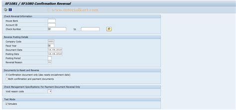 FMFG SF108 REV SAP Tcode SF1081 80 Reversal Confrmed Doc