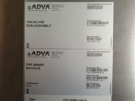 Adva Fsp3000r7 Optical Fiber Service Platform Wcc Pctn Scu Ncu B