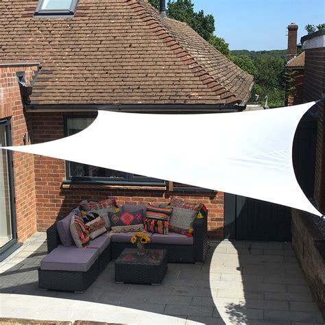 Buy Clara Sun Shade Sail Garden White Waterproof Uv Sun Protective