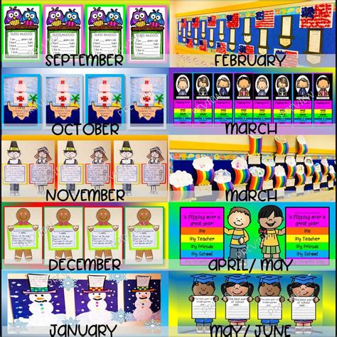 20 Beautiful Bulletin Boards For The Entire Year Kindergarten Korner