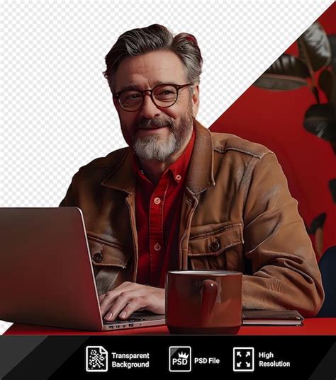 Trabalho de projeto incrível atraente alegre homem de meia idade