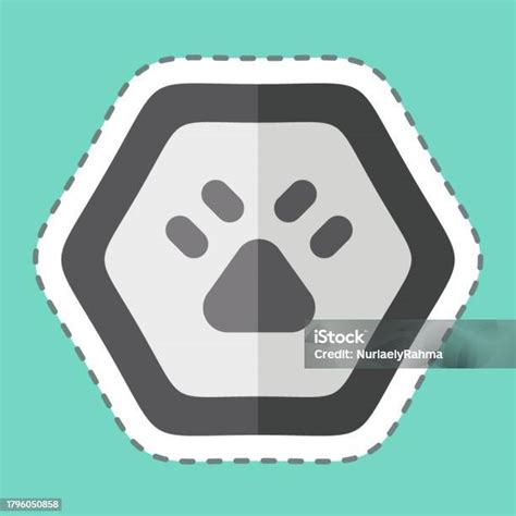 Garis Stiker Memotong Wild Life Terkait Dengan Simbol Rambu Jalan