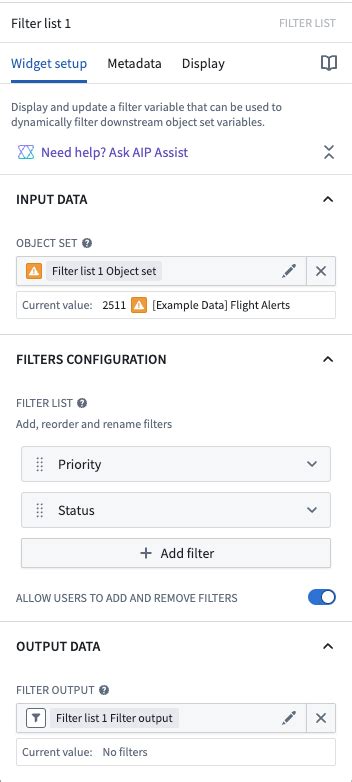Workshop Core Concepts Widgets Palantir