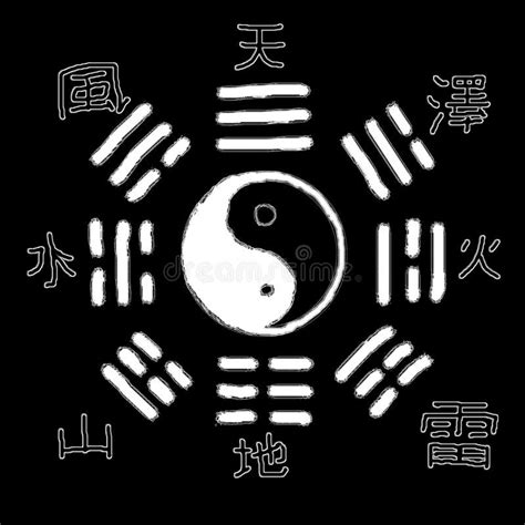 Trigrams En Negro Stock De Ilustración Ilustración De Trueno 6499224