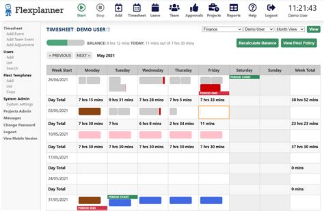 Excel Flexi Timesheet Template