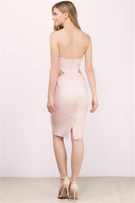 Trendy Black Bodycon Dress Strapless Dress 1800