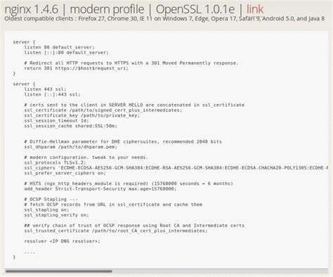 Kurz Vorgestellt Mozilla Ssl Configuration Generator My It Brain