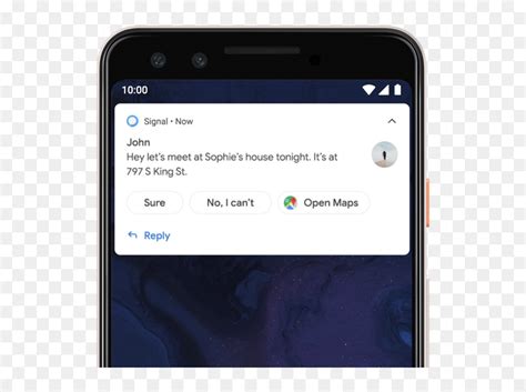 Mobile Displaying Smart Reply Notification Android Push