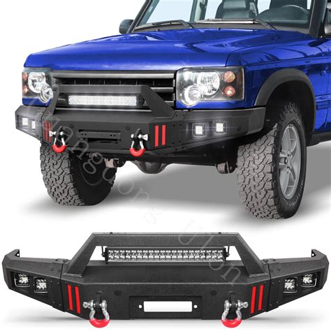 Front Bumper Full Width For Land Rover Discovery 2 1999 2004with Winch