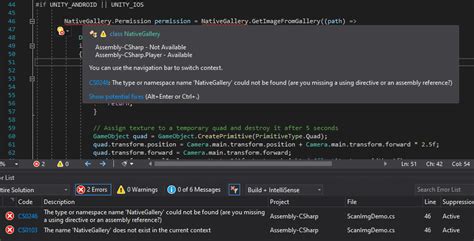 Namespace Issue Issue Yasirkula UnityNativeGallery GitHub