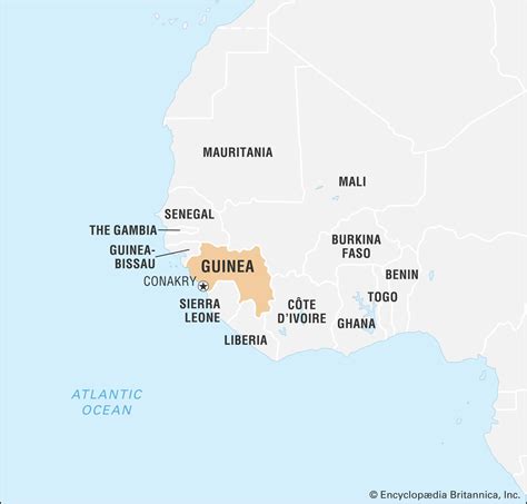 Guinea On A Map Of Africa Danika Ekaterina
