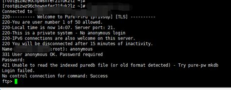 Ftp连接报错421 Unable To Read The Indexed Puredb File问答 阿里云开发者社区