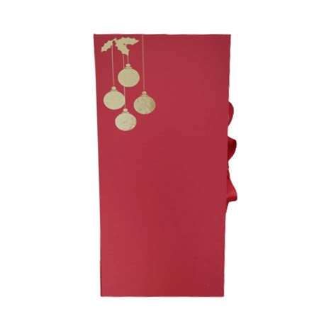 Луксозна Коледна кутия за вино 33 16 10см червено Луксозни кутии