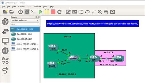 How To Configure PAT On Cisco IOS Router Lessons Discussion