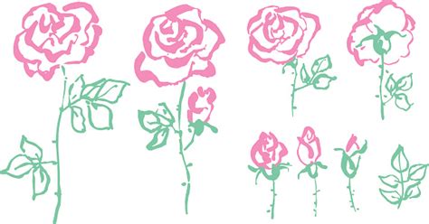 손 현대 초라한 스타일에 그려진된 장미 꽃 밑그림 그린된 개념 장미 꽃 패턴 카드 초대장 장식 표면 디자인 꽃 식물에 대한 스톡 벡터 아트 및 기타 이미지 Istock