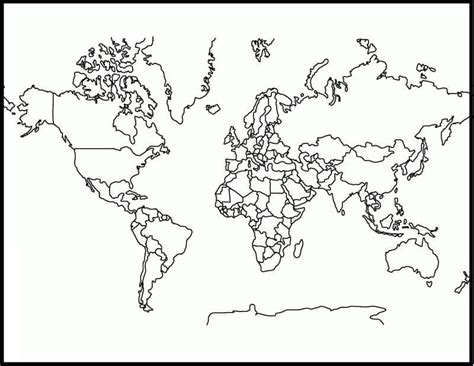 Desenhos De Mapa Mundi Para Colorir Pintar E Imprimir ColorirOnline