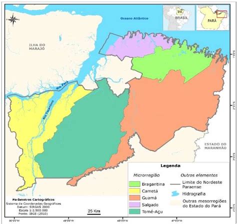 Localização Geográfica Da Mesorregião Nordeste No Estado Do Pará Download Scientific Diagram