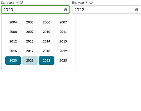 date time interval horizon design system