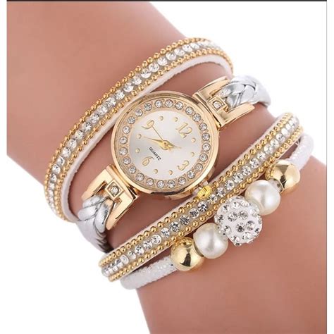 Relógio de pulso quartzo feminino strass Shopee Brasil