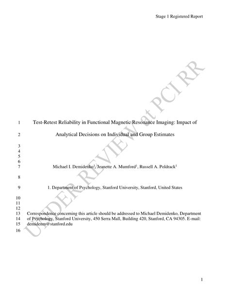 Pdf Impact Of Analytic Decisions On Test Retest Reliability Of Individual And Group Estimates