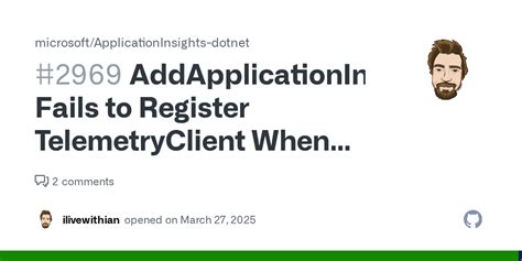 addapplicationinsightstelemetryworkerservice fails to register