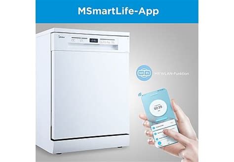 MIDEA SF 5.60NW wi 5 Geschirrspüler (Freistehend mit ...