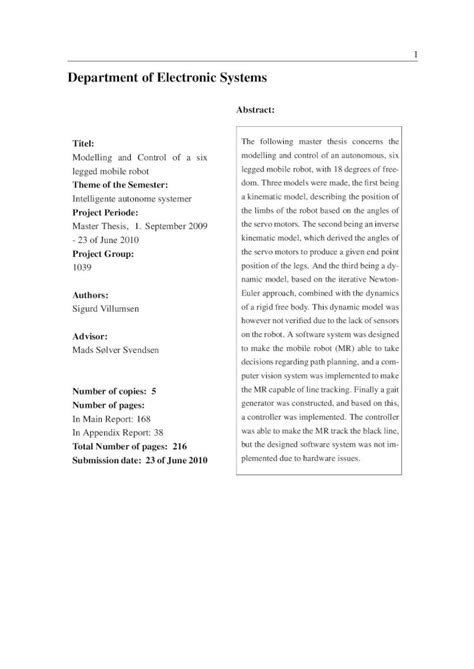 Pdf Modelling And Control Of A Hexapod Robot Dokumen Tips
