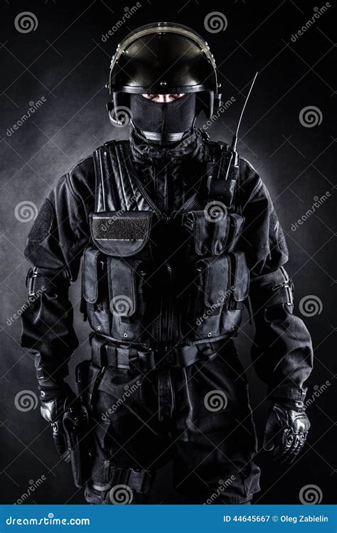 Spec Ops Stock Image Image Of Enforcement Mask Shotgun 44645667