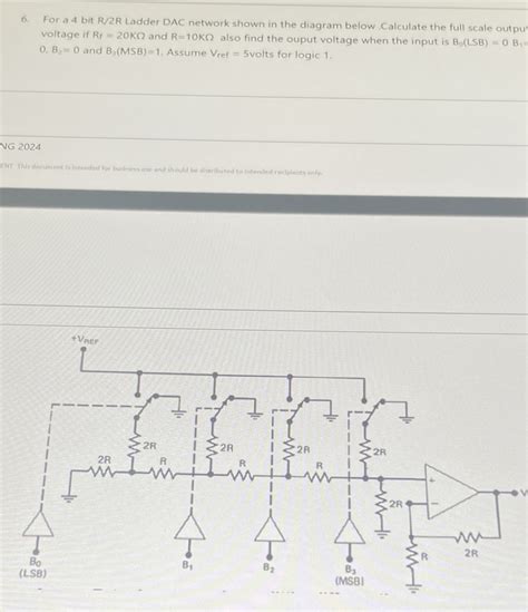 Solved For A 4 ﻿bit R2r Ladder Dac Network Shown In The