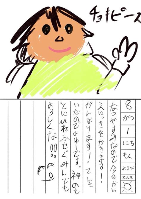 夏休みなので絵日記をかきました 平平なすこ さんのマンガ ツイコミ仮