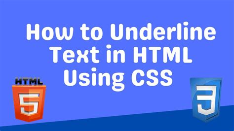How To Underline Text In Html Using Css Youtube