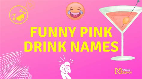 Funny Pink Drink Names Drink Names Pink Drinks Pink Gin Cocktails