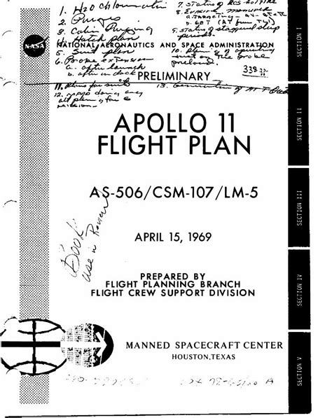 Pdf Apollo 11 Flight Plan Nasa Dokumentips