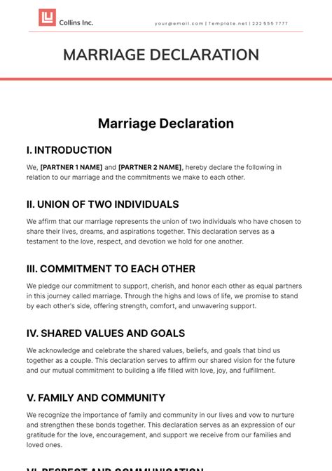 Free Reach Declaration Template To Edit Online