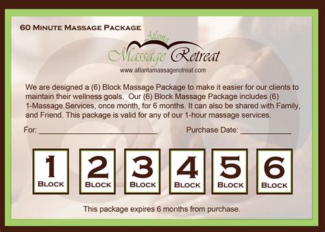 6 Block Massage Package Massage In Sandy Springs