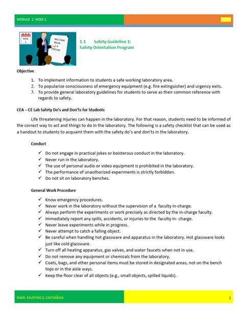 Module 1 Week 1 Pdf Laboratories Clothing