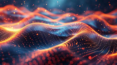 Advanced Data Representation With Neon Lights And Curves Background