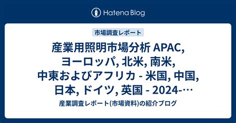 産業用照明市場分析 Apac ヨーロッパ 北米 南米 中東およびアフリカ 米国 中国 日本 ドイツ 英国 2024