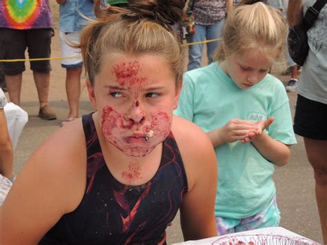 Blueberry Festival 2023 Pie Eating Iron River Lions Club