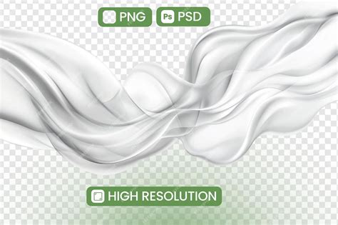 Premium Psd Fluid White Abstract Waves Flow Seamlessly Creating Elegant Designs For