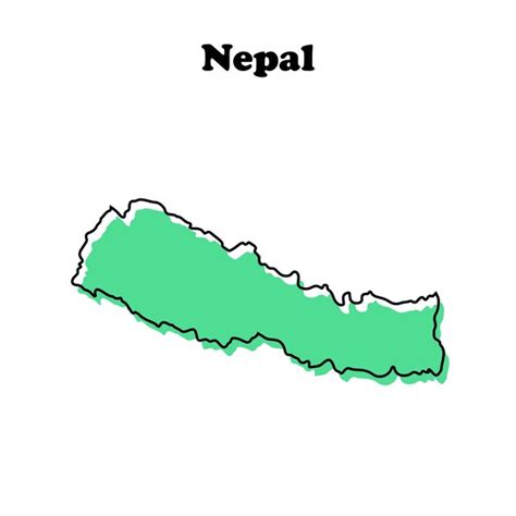 Premium Vector Stylized Simple Red Outline Map Of Nepal