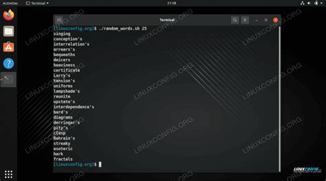 Random Word Generator Linux Tutorials Learn Linux Configuration