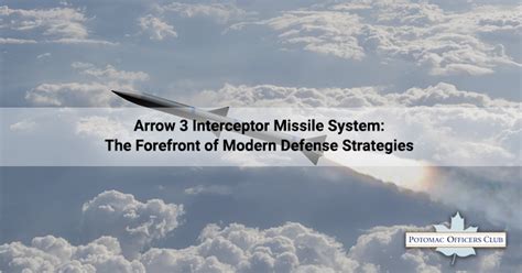 Arrow 3 Interceptor Missile System The Forefront Of Modern Defense