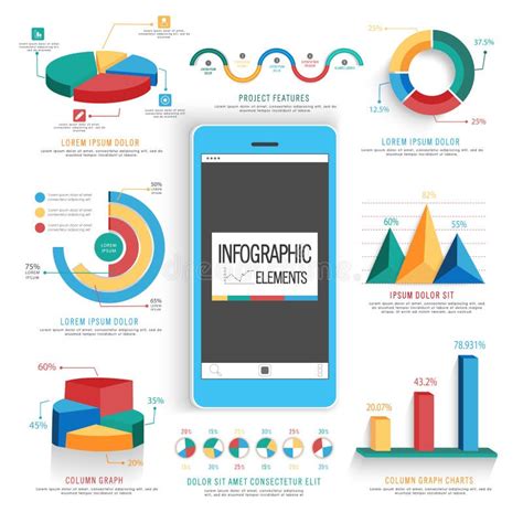 Creative Colorful Infographic Elements Set Stock Illustration