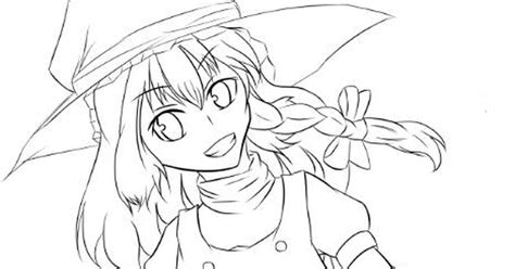 線画 霧雨魔理沙 線画 Mizuのイラスト Pixiv