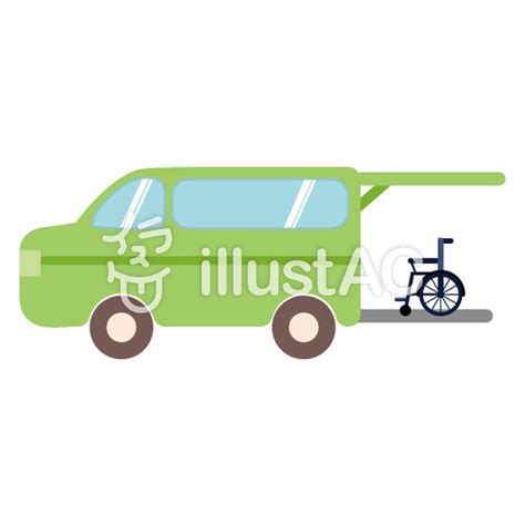 車（介護・福祉タクシーのイメージ）イラスト No 804102／無料イラストなら「イラストac」