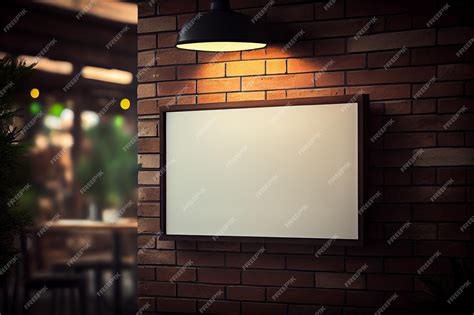 Premium Photo Mockup Label Blank Menu Frame In Bar Restaurant Stand
