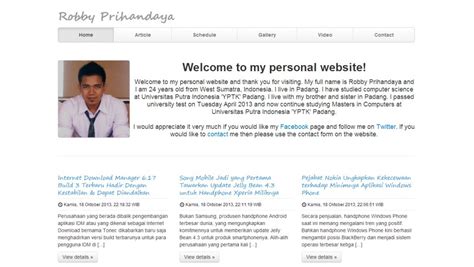 Personal Web Sederhana Dengan Php Mysql Bootstrap Phpmu