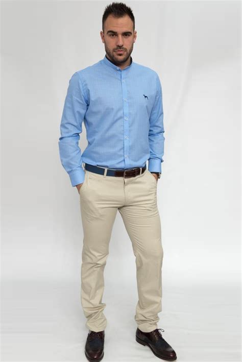 Como Combinar Camisa Azul Cielo Hombre Moda Y Estilo